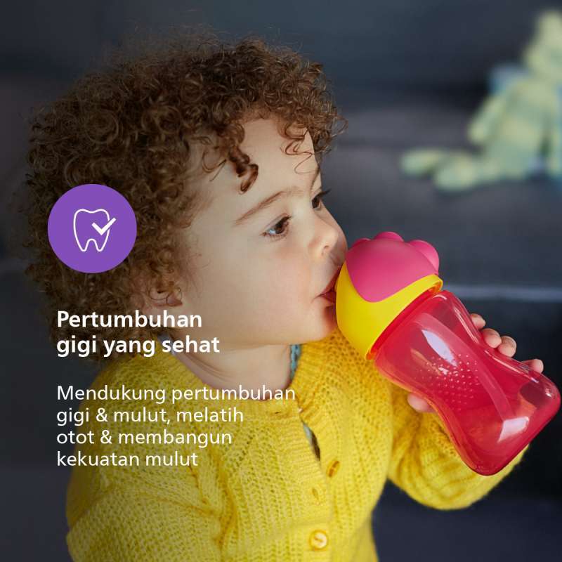 Promo Philips Avent Straw Cup 300 Ml Single Girl Scf798/02 Botol Minum ...