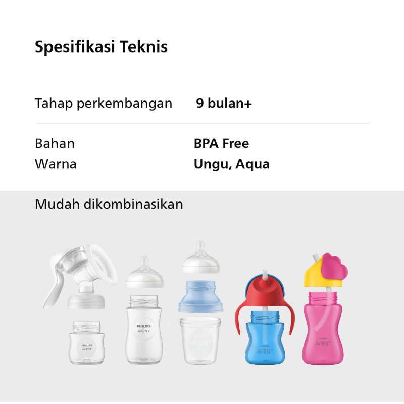 Promo Philips Avent Straw Cup 200 Ml Single Girl Scf796/02 Botol Minum ...