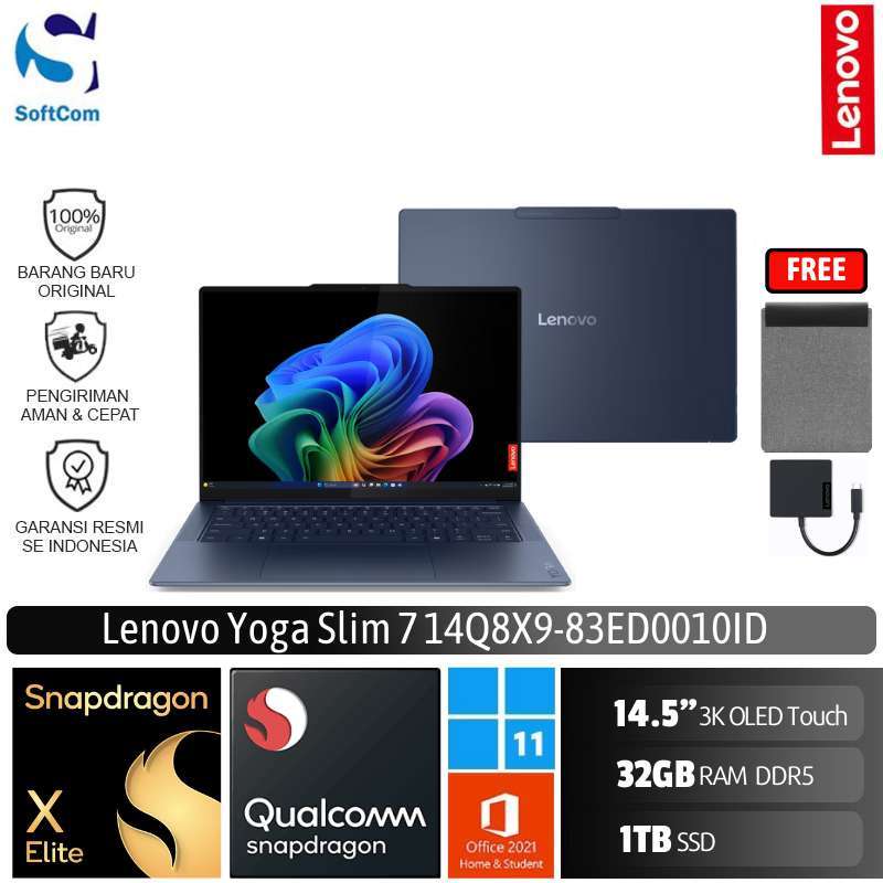 Jual Lenovo Yoga Slim 7x 10id Notebook [snapdragon X Elite/32gb/1tb Ssd ...