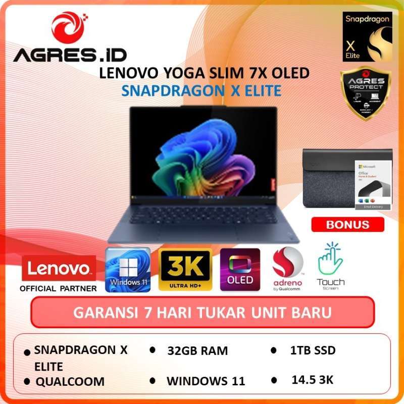 Promo Lenovo Yoga Slim 7x 14 Touch Oled Snapdragon X Elite 32gb 1tb W11 ...