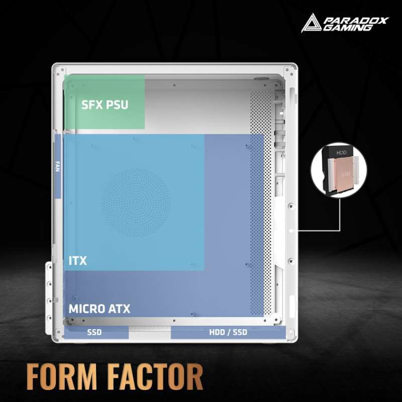 Jual Casing Pc Paradox Gaming Luxy With Sfx Psu 400w M-atx Case ...