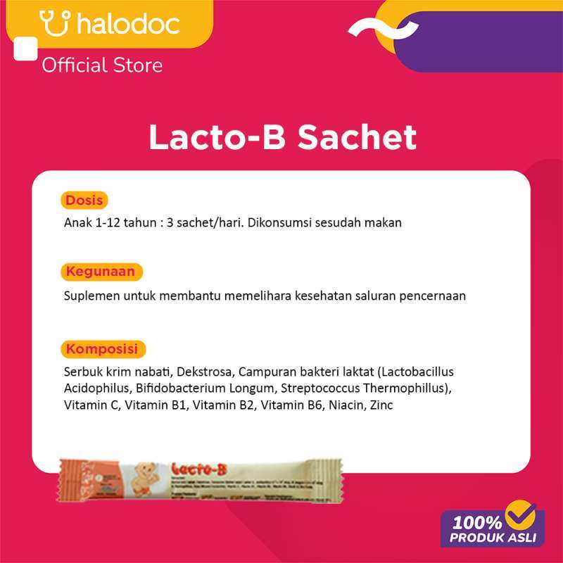 Jual Lacto-b Sachet 1 G Di Seller Halodoc - Apotik Halomedika Pancoran ...