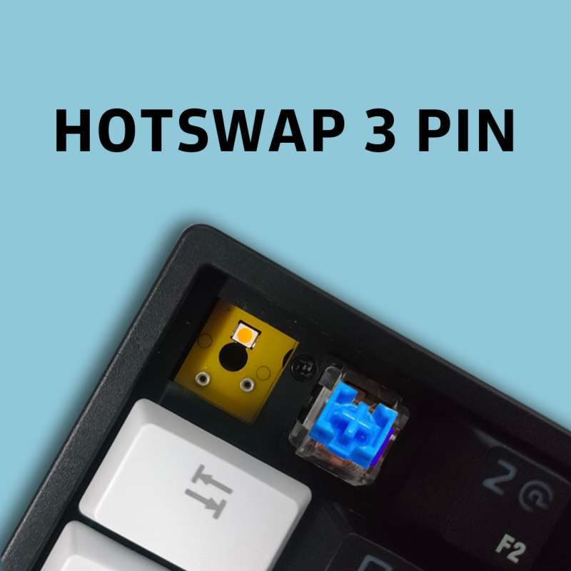 Jual Leaven K620 Mechanical Keyboard 60% - Blue Switch Putih Di Seller ...