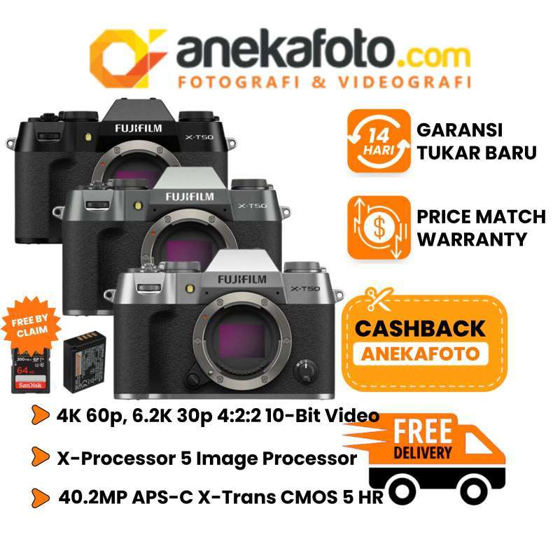Jual Fujifilm Xt50 Kit 16-50mm Mirrorless Camera Fuji X-t50 Xt 50 Kit Xf 16-50 Mm Garansi Resmi ...