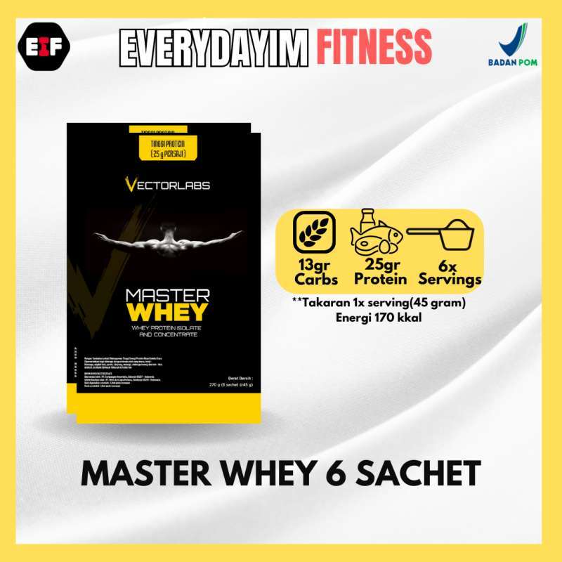Jual Vectorlabs Master Whey 1 Box (6 Sachet)/ 6's / 6s - Whey Protein ...