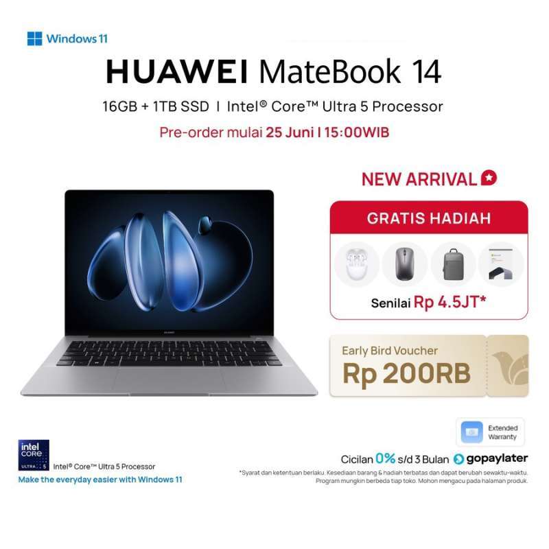 Jual Huawei Matchbook 14 Original Murah - Harga Diskon Juni 2024 | Blibli