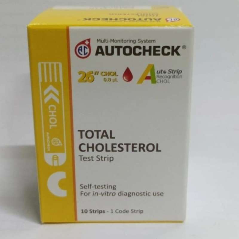 Promo Autocheck Total Cholesterol Test Strip [10 Strips] Diskon 52% Di ...