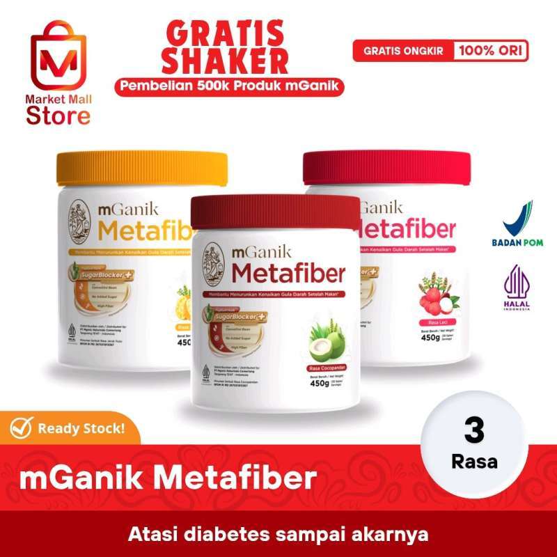 Jual Mganik Metafiber Sugar Blocker 450gr Rasa Leci, Jeruk Yuzu ...