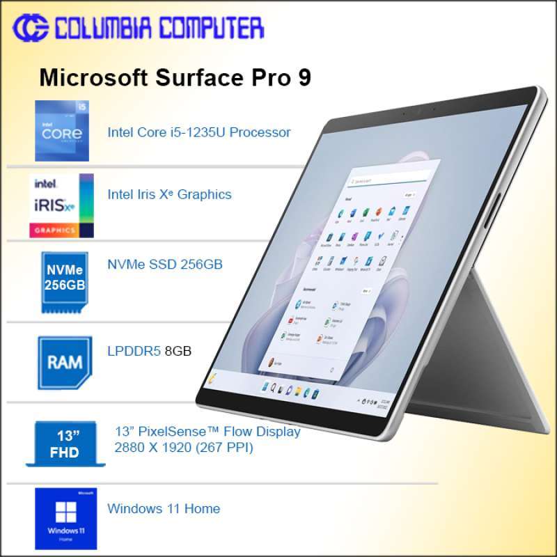 Jual Microsoft Surface Pro 9 Intel Core I5-1235u 8gb 256gb Win 11 Platinum Di Seller Cosmos ...