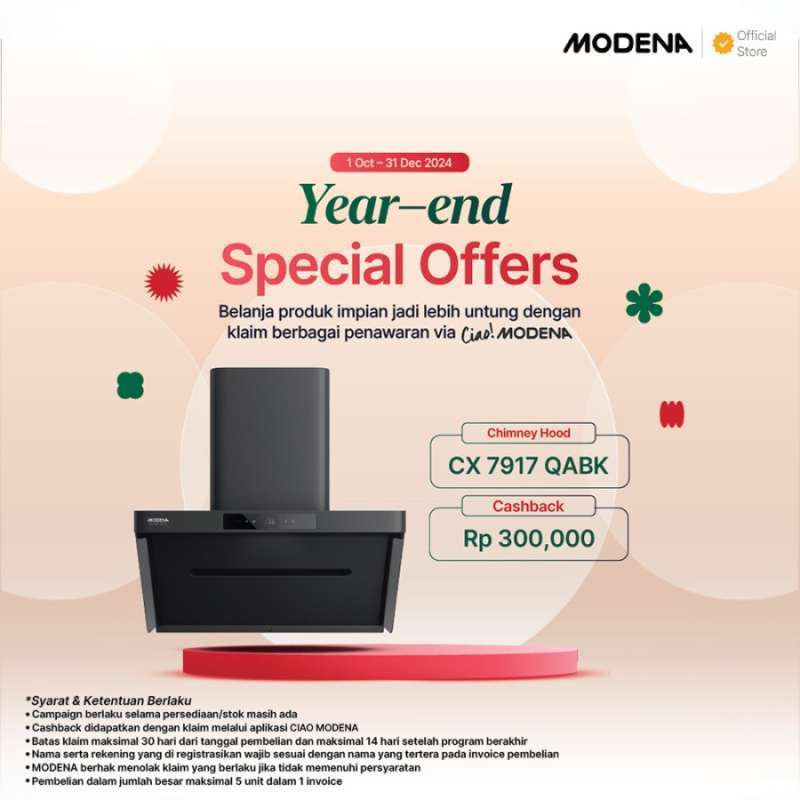 Promo Modena Chimney Hood - Cx 7917 Qabk Diskon 18% Di Seller Modena ...