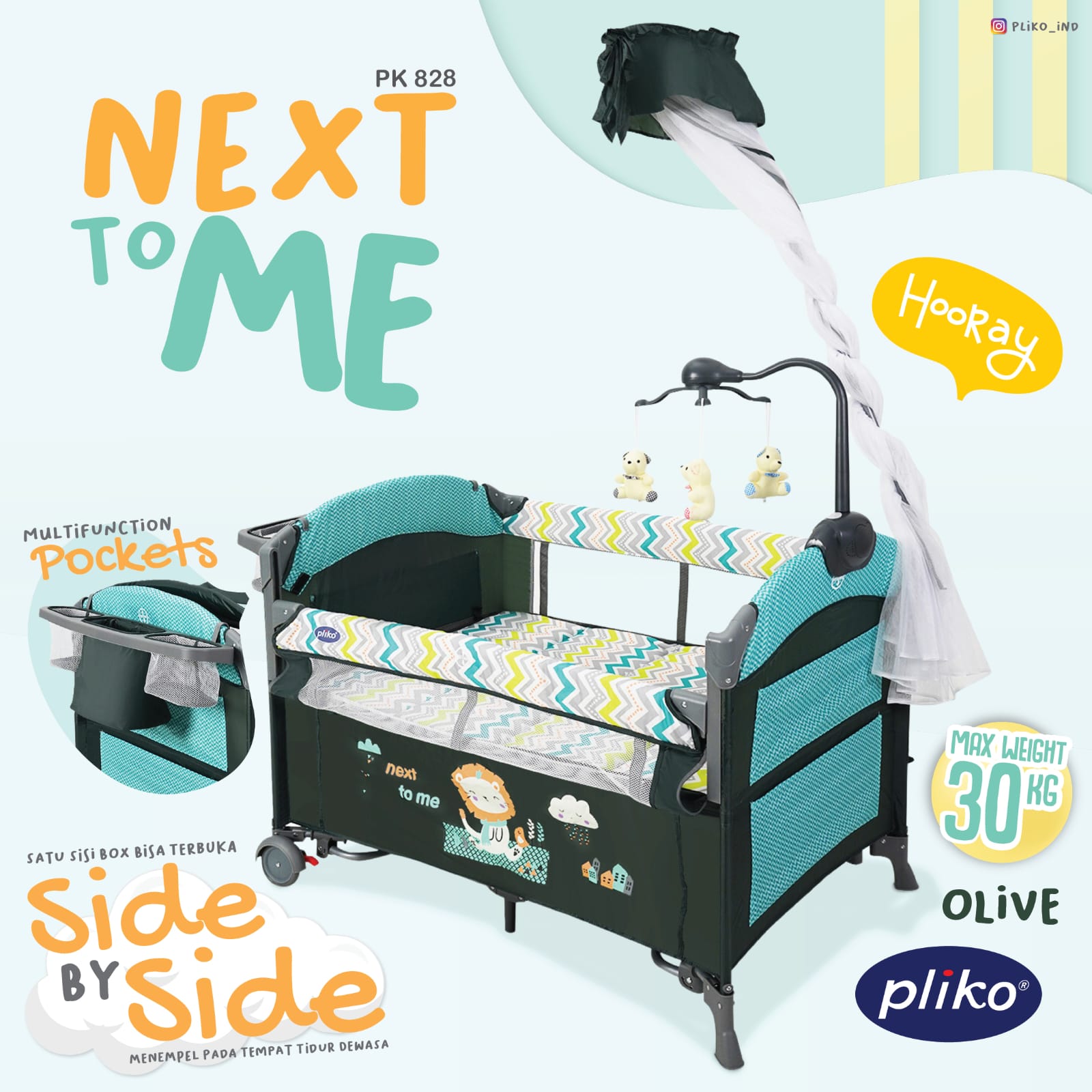Jual Pliko 828 Next To Me Baby Box Tempat Tidur Bayi Di Seller Abc Baby ...