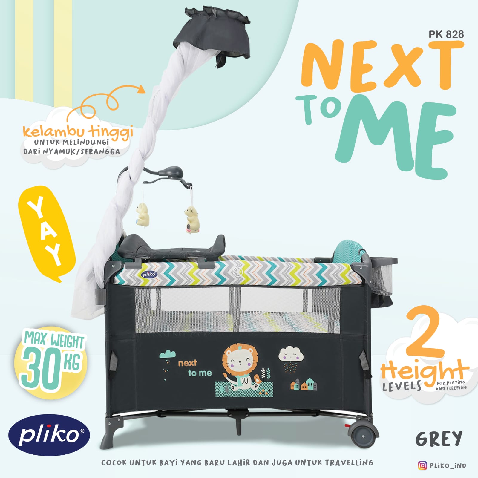 Jual Pliko 828 Next To Me Baby Box Tempat Tidur Bayi Di Seller Abc Baby ...