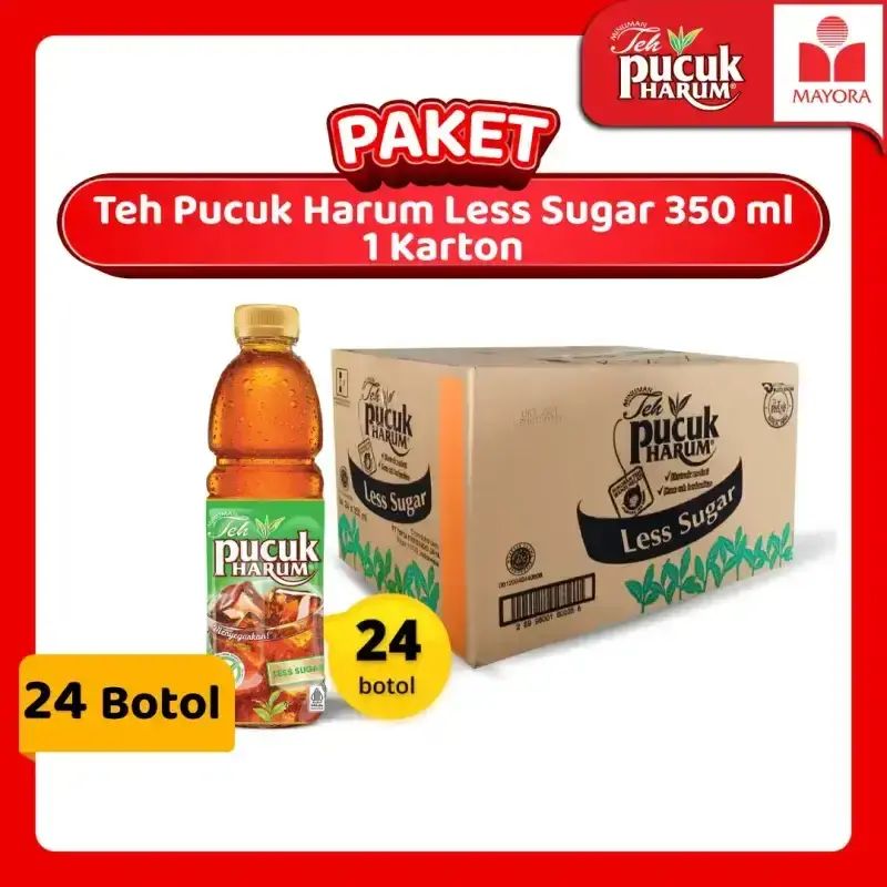 Promo Teh Pucuk Less Sugar Minuman Teh Instant [350 Ml] - Karton Diskon ...