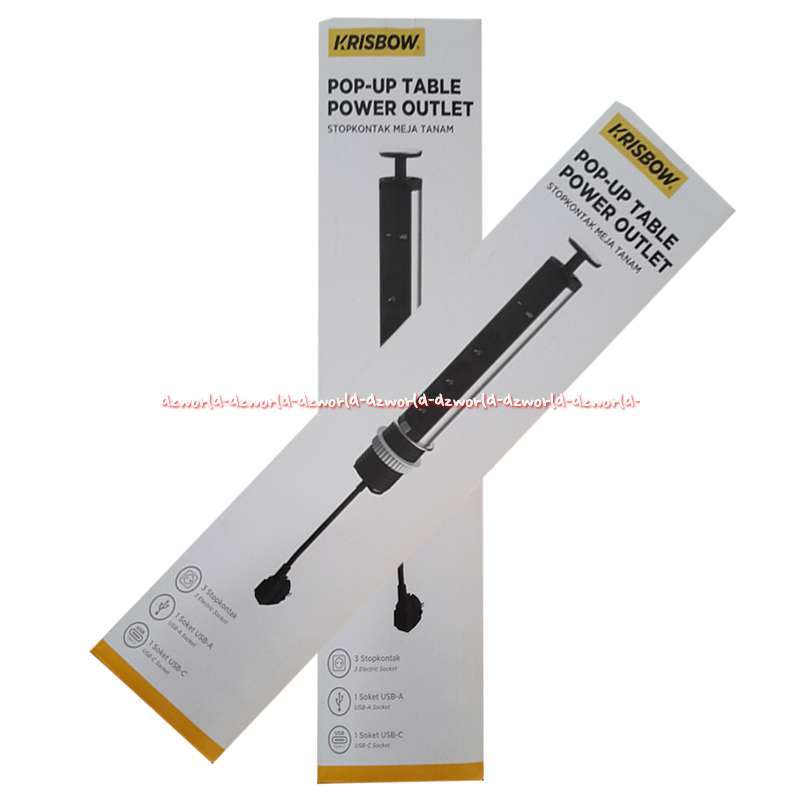 Jual Krisbow 3soket USB For Table Pop-up Table Power Outlet Stop Kontak ...