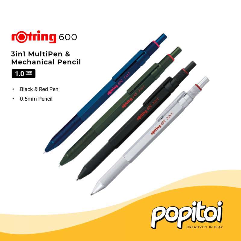Jual Rotring 600 Series 3 In 1 Multi Pen & Mechanical Pencil Pulpen ...