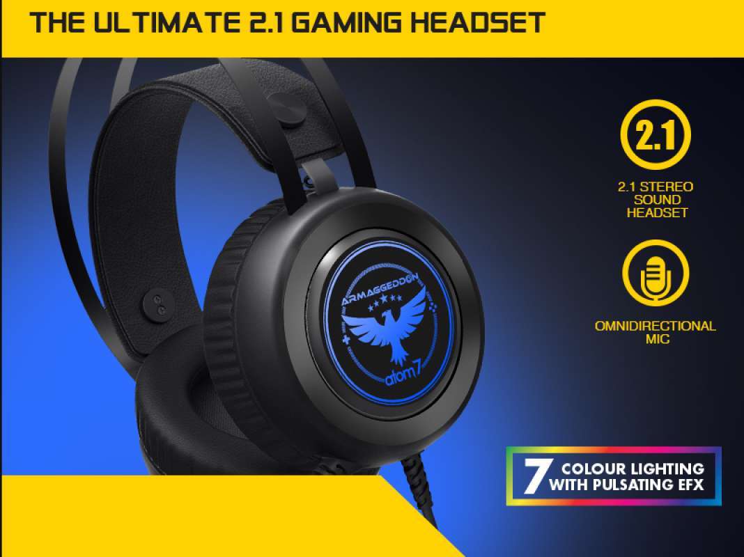 Jual Headset Gaming Armaggeddon Atom 7 Stereo 3.5mm Gaming Headphones ...