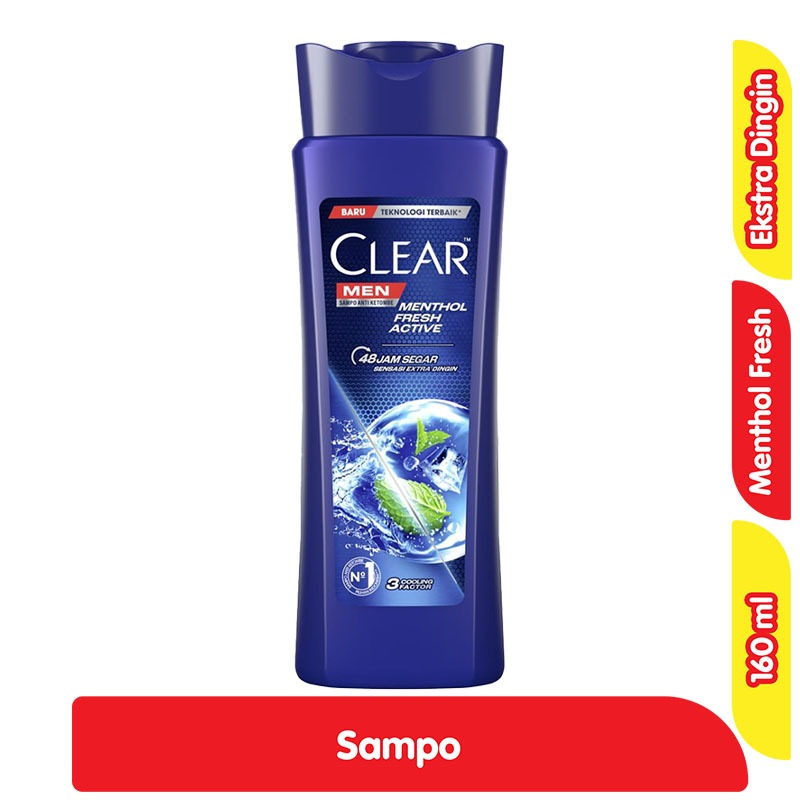 Jual CLEAR MEN Anti Dandruff Shampoo Menthol Fresh Active 160 ml di ...