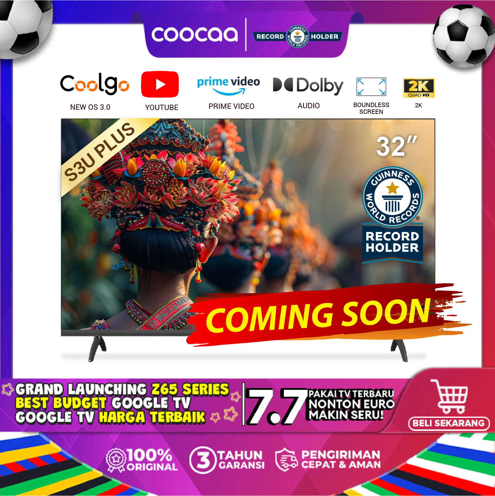 Jual [new]coocaa 32 Inch - Coolita 3.0 - Smart Tv - 2k Led - Youtube ...