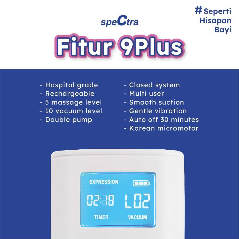 Jual Spectra 9Plus Double Electric Breastpump - Pompa Asi Elektrik ...