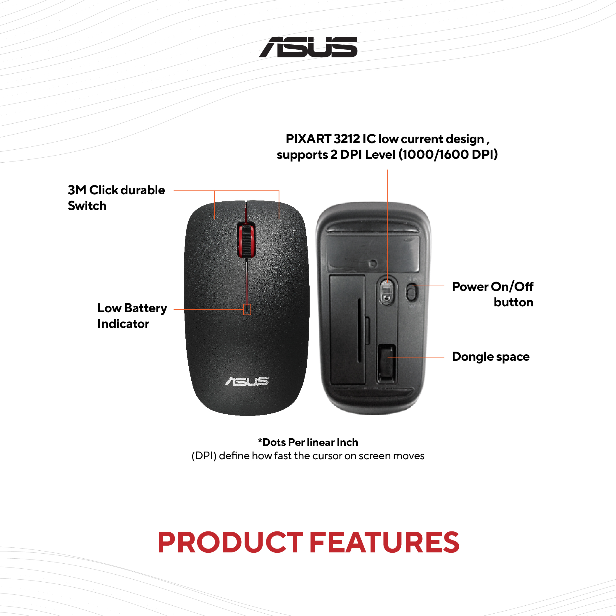 Promo Asus Wt300 Ergonomic Wireless Optical Mouse Black Diskon 45% Di Seller Blibli (laptop ...
