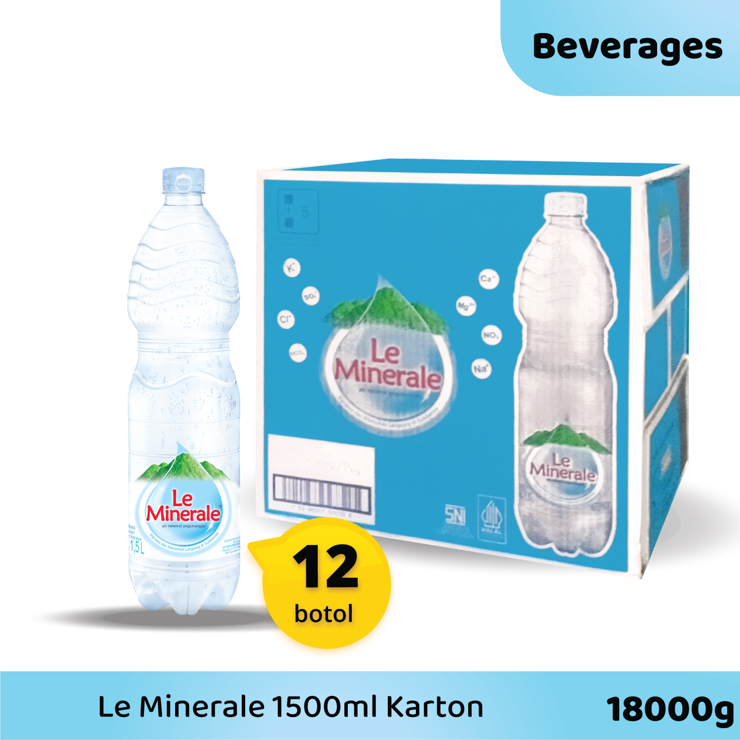 Promo Le Minerale Karton [1500 Ml / 12 Botol] Diskon 9% Di Seller Mayora Official Store - Rawa ...