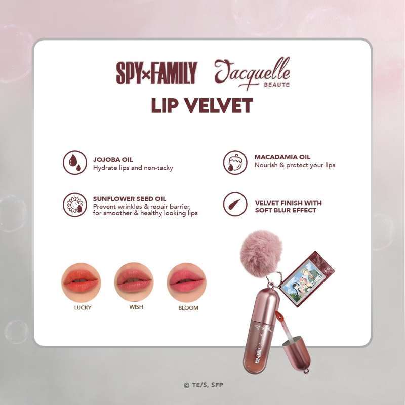Promo [buy 1 Get 1] Spy X Family Lip Velvet / Tinted Lip Cloud Free ...