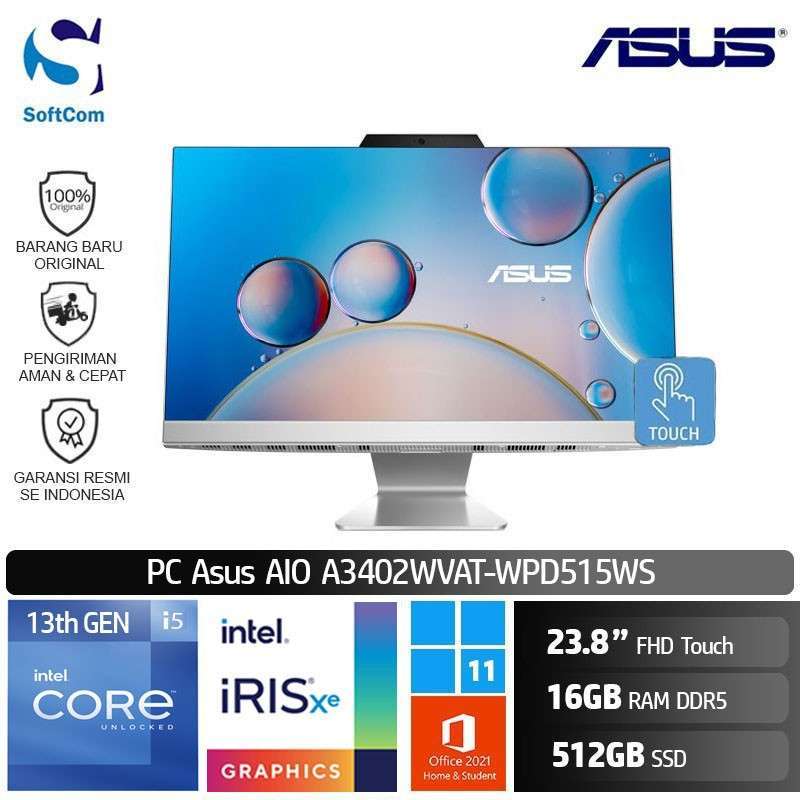Promo Pc Asus Aio A3402wvat Wpd515ws Pc Desktop [i5 1355u/16gb/512gb ...