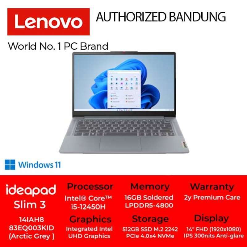 Promo Lenovo Ideapad Slim 3 14iah8-83eq003kid [ 3kid / 3jid ] Core I5 ...