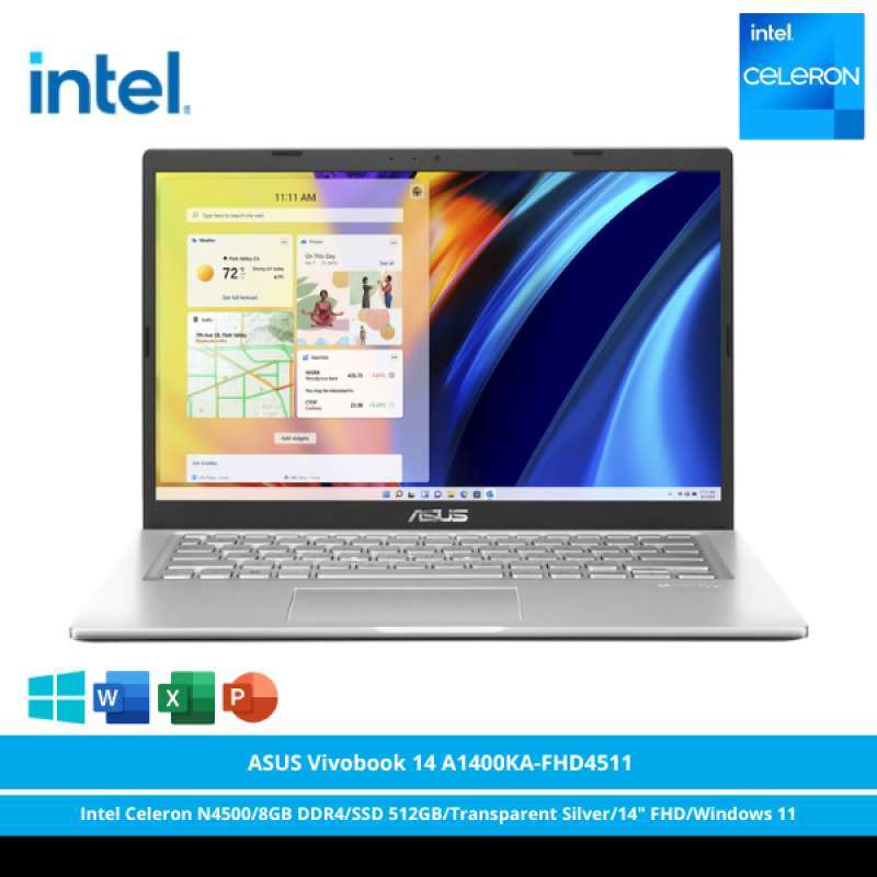 Promo Asus Vivobook 14 A1400ka-fhd4511 [14fhd Tn,n4500/uma/8gb/512gb ...