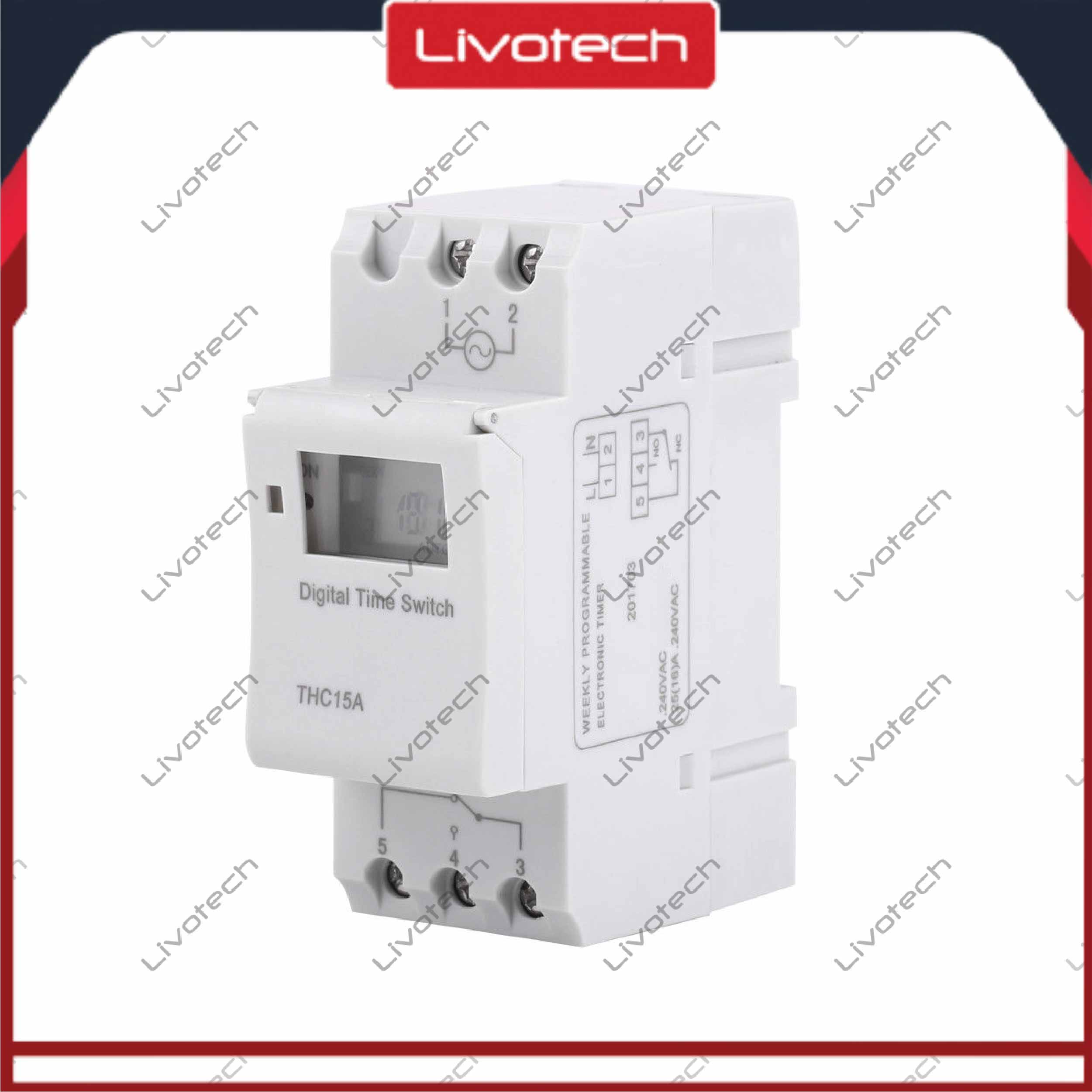 Jual Taffware THC15A Timer Programmable Time Switch Relay [16A/ 220V ...