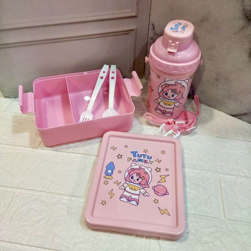 Jual Set Tempat Makan Sekat 2 Dan Botol Minum Royal Star 3118 & 3119 Free Sendok Garpu//set ...