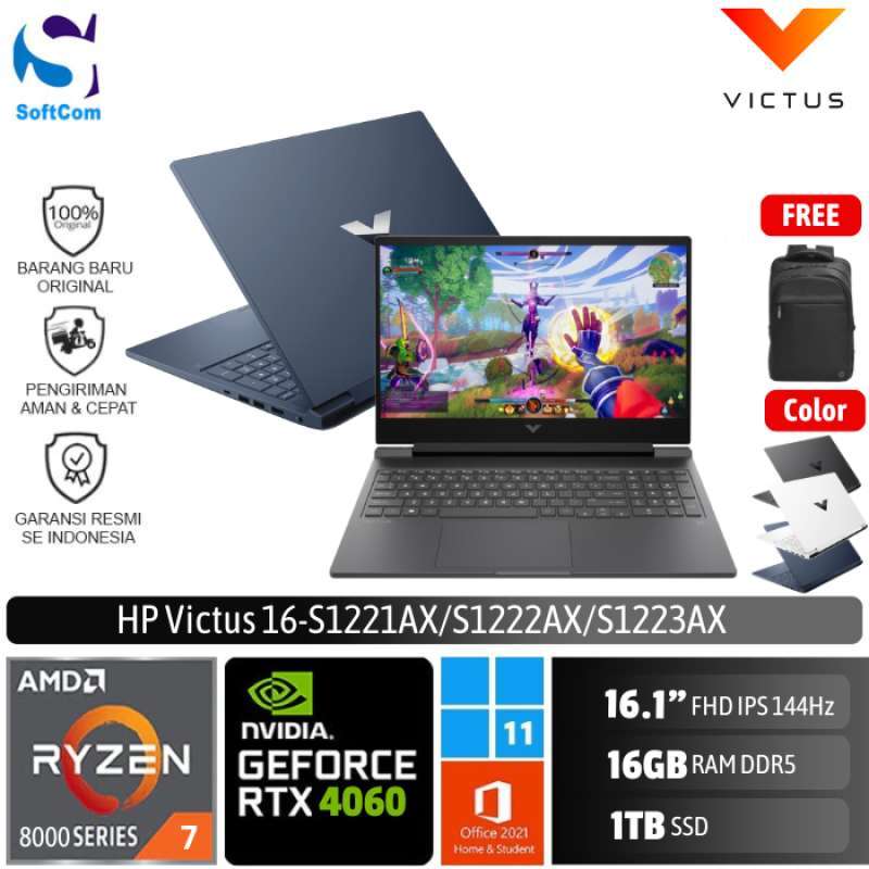 Promo Hp Victus 16 S1221ax S1222ax S1223ax Laptop Gaming [r7 8845hs ...