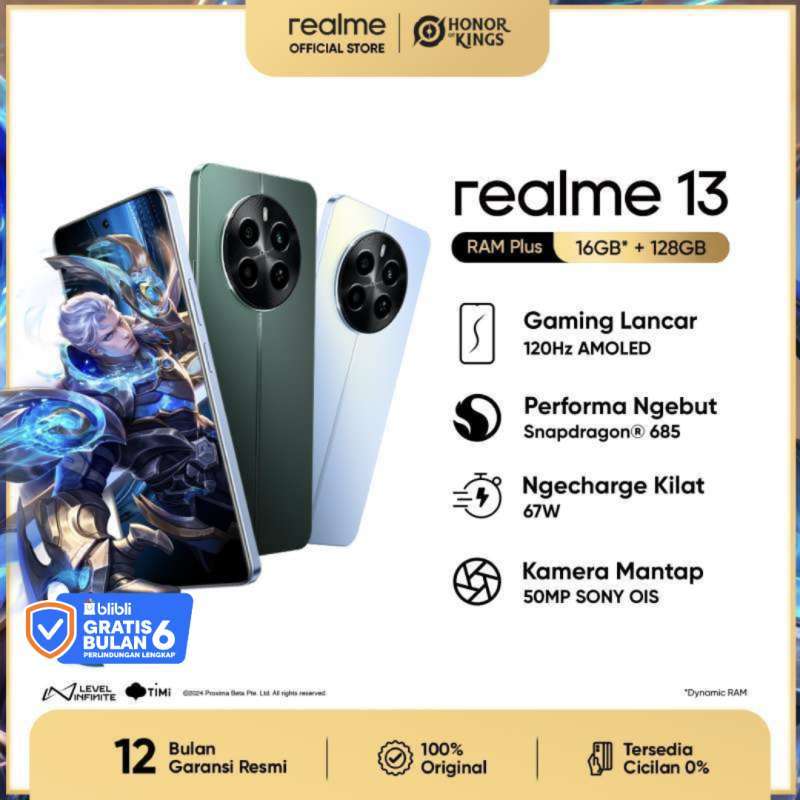 Promo Realme 13 ((120hz Amoled Display | 67W Supervooc Charge | 5000mah ...