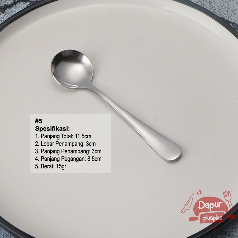 Jual Sendok Makan Bulat Korea Stainless Steel 301 Tebal Polos-multi ...