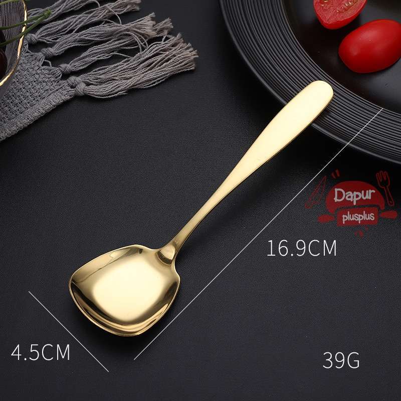 Jual Sendok Makan Persegi | Sendok Sup Petak| Sendok Sop Datar | Sendok ...