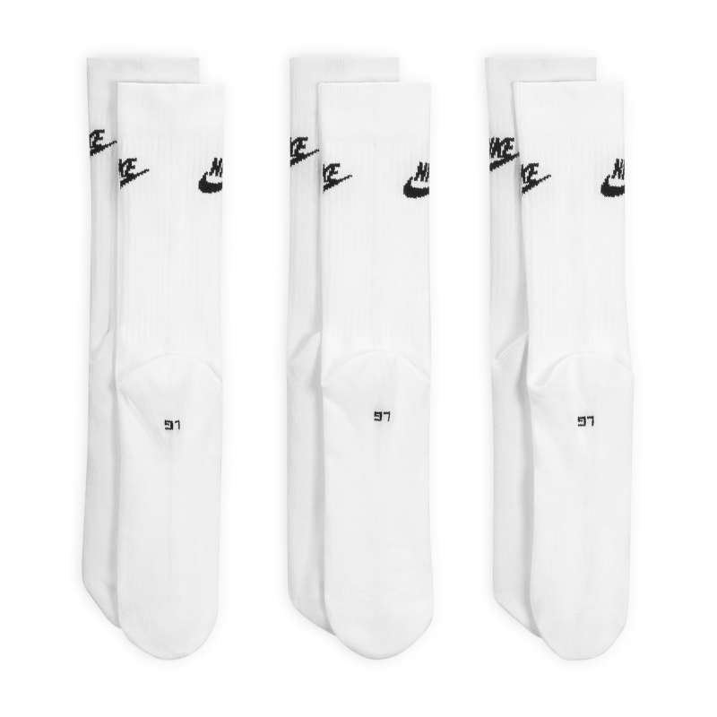 Jual Nike Unisex Sportswear Everyday Essential Crew Socks 3 Pairs Kaos ...