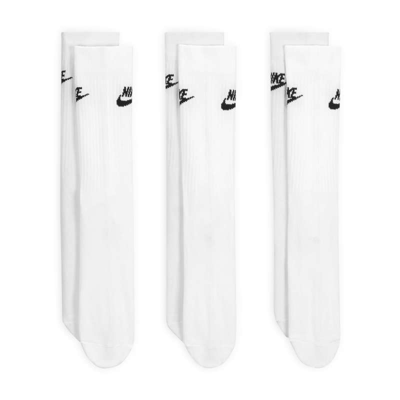 Jual Nike Unisex Sportswear Everyday Essential Crew Socks 3 Pairs Kaos ...