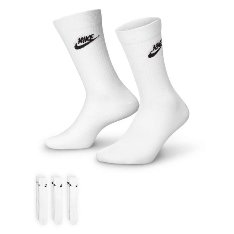 Jual Nike Unisex Sportswear Everyday Essential Crew Socks 3 Pairs Kaos ...