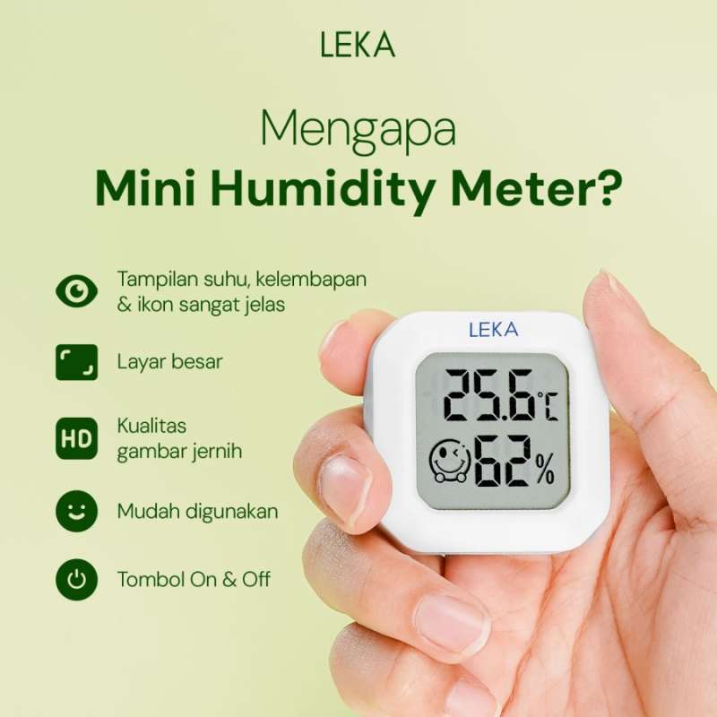 Promo LEKA Hm6005 Mini Humidity Meter - Hygrometer Thermometer Ukur ...