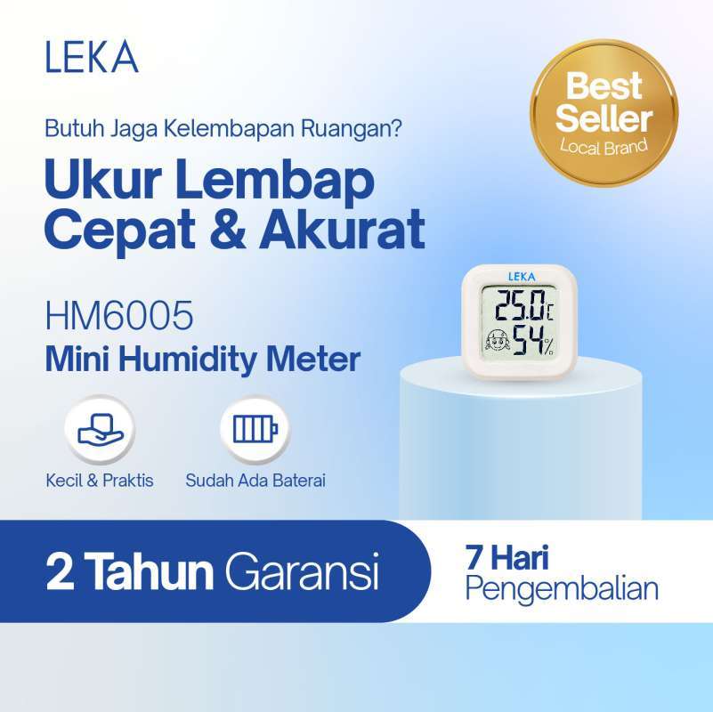 Promo LEKA Hm6005 Mini Humidity Meter - Hygrometer Thermometer Ukur ...