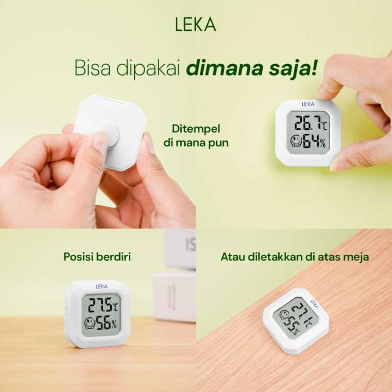 Promo LEKA Hm6005 Mini Humidity Meter - Hygrometer Thermometer Ukur ...