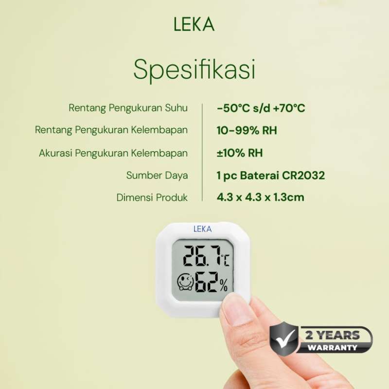 Promo LEKA Hm6005 Mini Humidity Meter - Hygrometer Thermometer Ukur ...