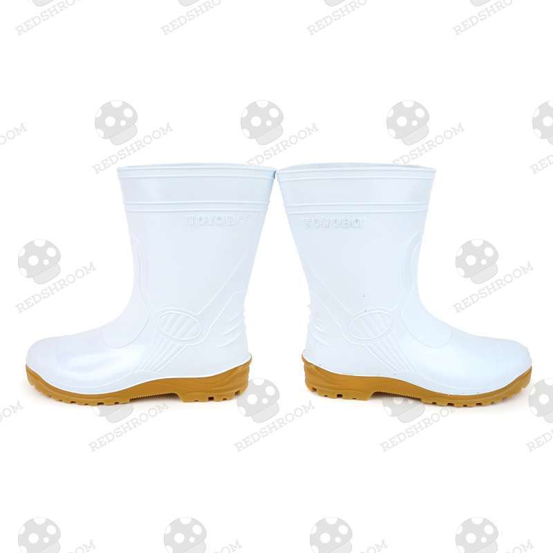 Jual Sepatu Boots Pendek Toyobo 1688 Putih Kuning Karet Lokal Anti Air ...