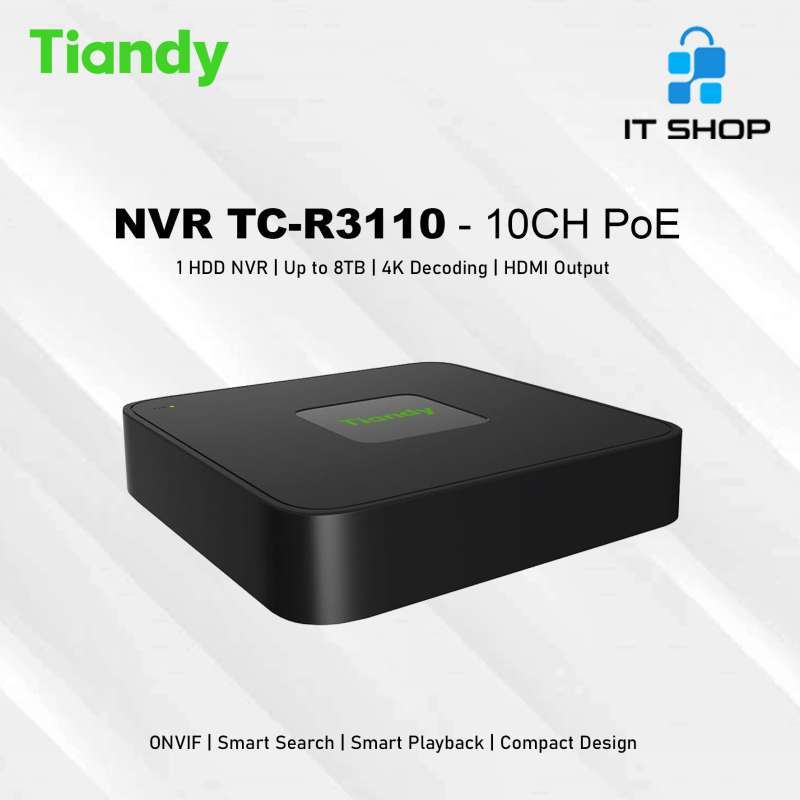 Jual Tiandy Nvr Tc-r3110 Poe 10ch Di Seller It Shop Official Store - Mojo, Kota Surabaya | Blibli