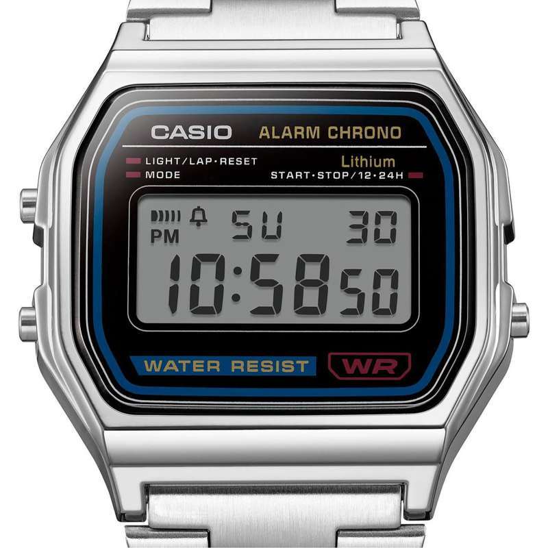 Promo Casio A158wa-1df Jam Tangan Unisex - Silver Diskon 28% Di Seller ...