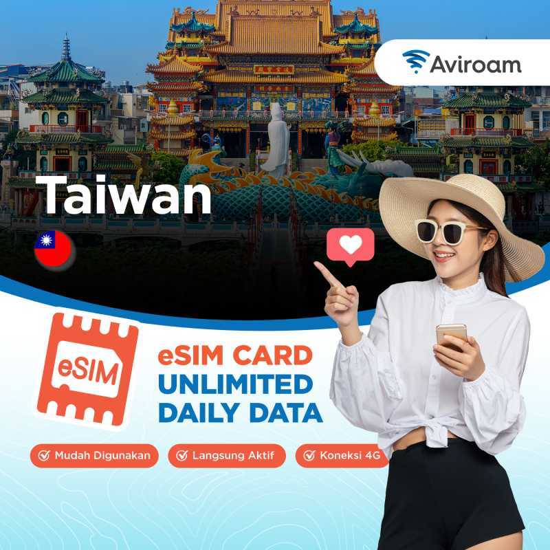 Jual Aviroam Esim Taiwan | Unlimited Daily Data - 20 Hari 500mb/ Day + Unlimited Di Seller ...