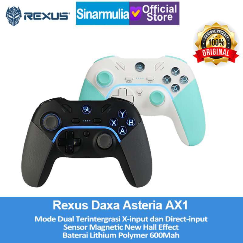 Promo Rexus Daxa Asteria Ax1 Wireless Gamepad Joystick - White Mint ...