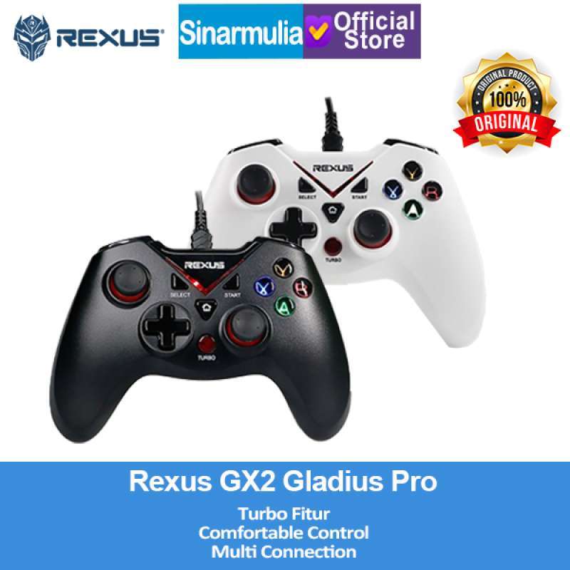 Jual Rexus Gx2 Gladius Pro Gaming Gamepad - Joystick / Stick - White ...
