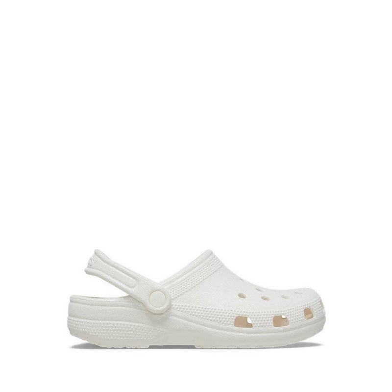 glitter white crocs