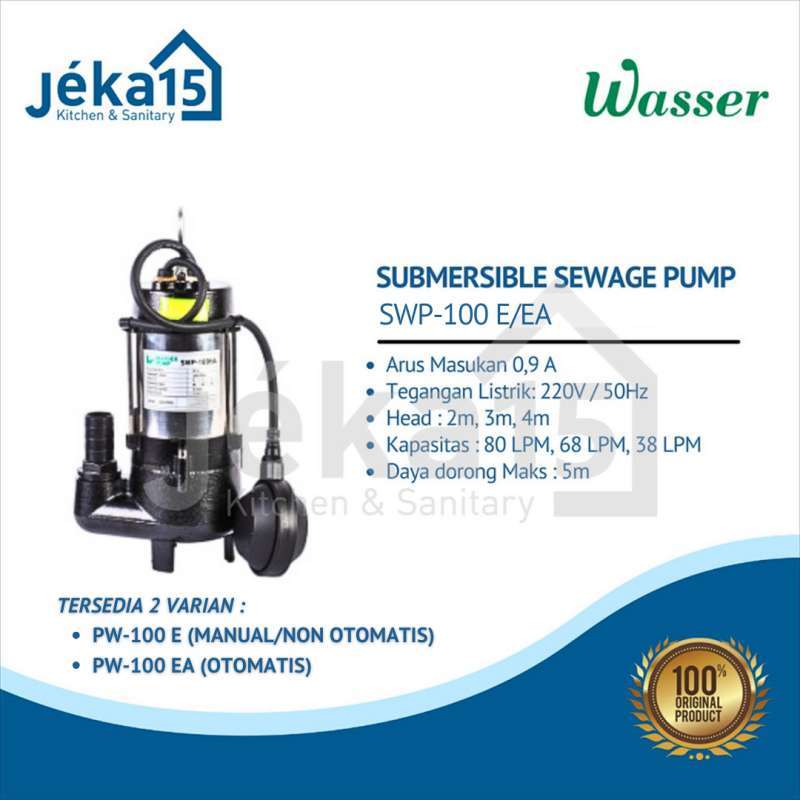 Jual Wasser Swp-100e/ea Pompa Celup Air Kotor – Submersible Sewage Pump ...